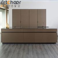 China Pvc Board Kitchen Cabinet Modular Design with Customized Size Quartz Stone Top for sale