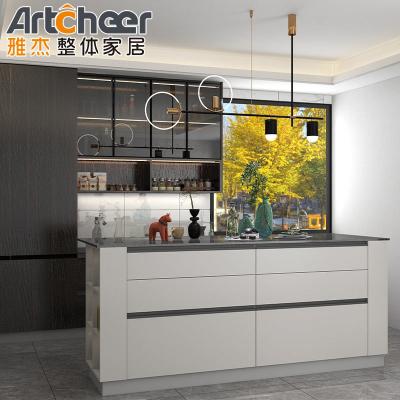 China Resin Countertop Smart Island Cupboard Furniture for 2022 Modern Kitchen Renovation for sale