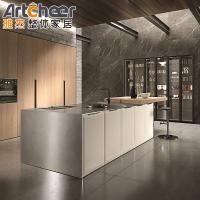 China Modern Particleboard Inox Storage Industrial Stainless Steel Kitchen Cabinet with Door for sale