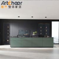 China Ready Built I Shape Kitchen Cabinet With E0 Grade Material Marble Countertop In Philippines for sale