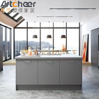 China Budget-Friendly Modern Kitchen Cabinets And Furniture With Beveled Edge Countertop for sale