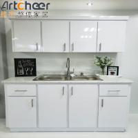 China Small Aluminum Alloy Curveds Kitchen Cabinet With Customized Color And Modular/RTA Size for sale