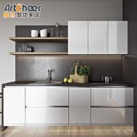 China Chennai Home Modern Luxury Kitchen Cabinet with Durable Wall Cabinet and Complete Set for sale