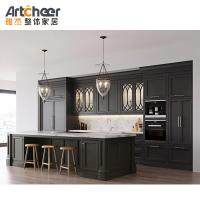 China Contemporary Design Kitchen Cabinet With E1 Material Grade  Eco Friendly Shelves for sale