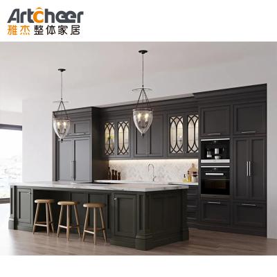 China Contemporary Design Kitchen Cabinet With E1 Material Grade  Eco Friendly Shelves for sale