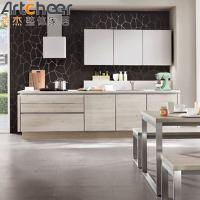 China Malaysia Gloss Kitchen Units Cabinets with Laminated Finish and Solid Wood Door Panel for sale