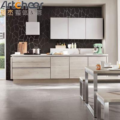 China Malaysia Gloss Kitchen Units Cabinets with Laminated Finish and Solid Wood Door Panel for sale
