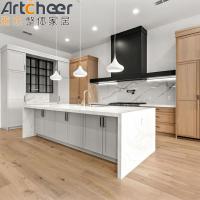 China Modern Stylish Solid Wood Kitchen Cabinet with Customized Color for Modular Kitchen Furniture for sale
