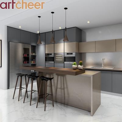China Durable Modern Design Kitchen Cabinet with Customizable Color for Stylish Modular Kitchen Furniture for sale