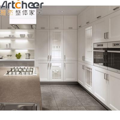 China Ready to Assemble Eco-Friendly Shaker Door Kitchen Cabinet with Customized Color Options for sale