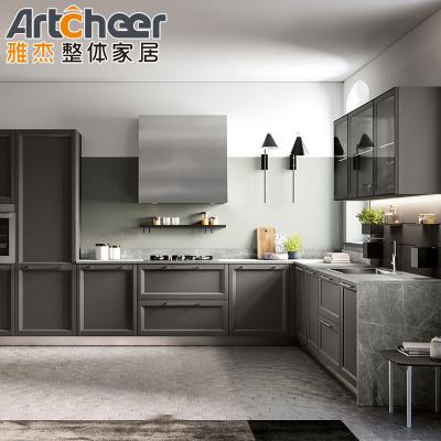 China Artcheer Eco-Friendly Ready to Assemble Shaker Door Kitchen Cabinet with 3 Years Warranty for sale