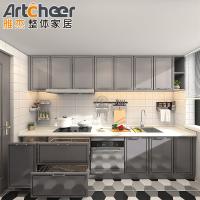 China Modern Design Solid Wood Kitchen Cabinet with Customized Size and Shaker Door Style for sale