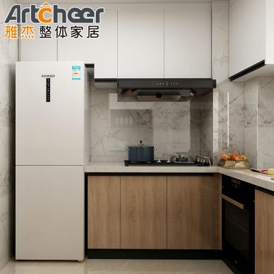 China Modern Design Solid Wood Kitchen Cabinet with Customized Color for Stylish Kitchen Furniture for sale