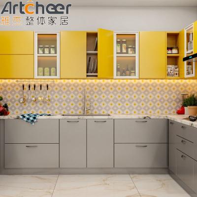 China Modern Stylish U Shape Kitchen Cabinet with Customized Color and Durable Design for sale