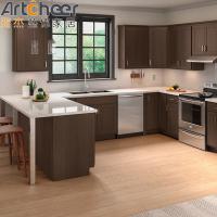 China Modern Stylish Solid Wood Kitchen Cabinet with Customized Color Modular Kitchen Furniture for sale