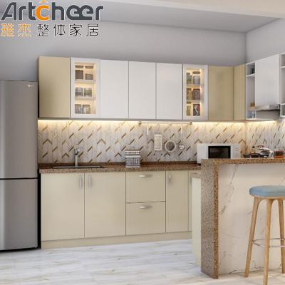 China Modern Design Kitchen Cabinet with Oak Frame and Customize Size Organizer for sale
