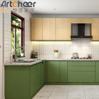 China Custom Design Kitchen Cabinets with Marble Stone Top and Eco-Friendly Material for sale