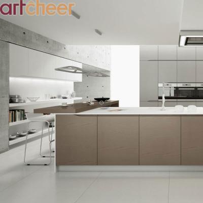 China Modern Design Solid Wood L Shape Kitchen Cabinet Eco-Friendly Modular Kitchen Storage for sale