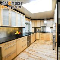 China Custom Made Eco-Friendly L Shape Kitchen Cabinet with 5 Year Warranty for sale