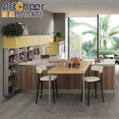 China Modern Design L Shape Kitchen Cabinet with Custom Size and Eco-Friendly Materials for sale