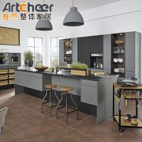 China Modern Design L Shape Kitchen Cabinet with Magic Corner Basket and 3 Years Warranty for sale