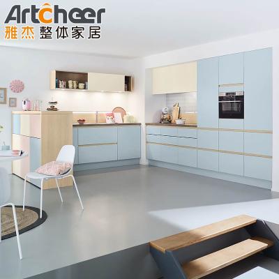 China Modern Custom Made L Shape Kitchen Cabinet with Eco-Friendly Material and 5 Year Warranty for sale