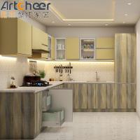 China Modern L Shape Kitchen Cabinet with Melamine Finish and 5 Drawers for Eco-Friendly Modular Kitchen for sale