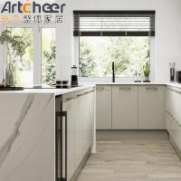 China Modern Luxury Kitchen Cabinet with Electric Lift System Custom Size L Shape Cabinet in Eco-Friendly Material for sale