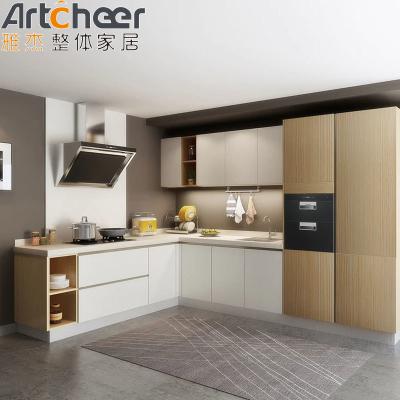 China Modern Design Eco-Friendly Customized L Shape Kitchen Cabinet for Villa and Apartment for sale