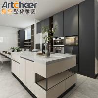 China Custom Size L Shape Kitchen Cabinet with Aluminium Drawer and 5 Year Warranty for Hotel Storage for sale