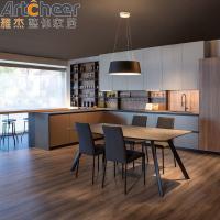 China Italian Design Customized Modern Style High Glossy Lacquered L Shape Kitchen Cabinet with Luxury Island for sale