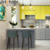 China Modern Design Grey Color L Shape Kitchen Cabinet for Minimalist Home for sale