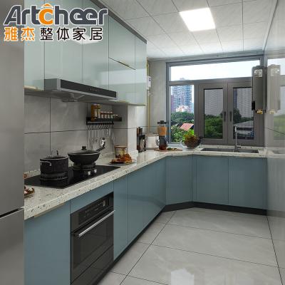 China Modern Design L Shape Kitchen Cabinet with 3 Years Warranty and Customized Color for sale