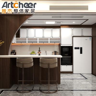 China Artcheer 2025 Custom Matt Modern Island Designs Kitchen Cabinet with 3 Years Guarantee and Eco-Friendly Material for sale