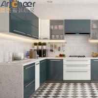 China Customized Color Durable Eco-Friendly Modern L Shape Kitchen Cabinet for Contemporary Design for sale