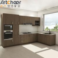 China Modern Design L Shape Kitchen Cabinet with High-quality Craftsmanship and Customized Color Options for sale