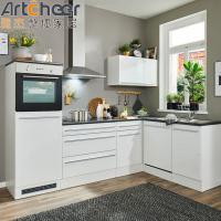 China Modern Design White Color L Shape Kitchen Cabinet for Small House Modular Kitchen for sale