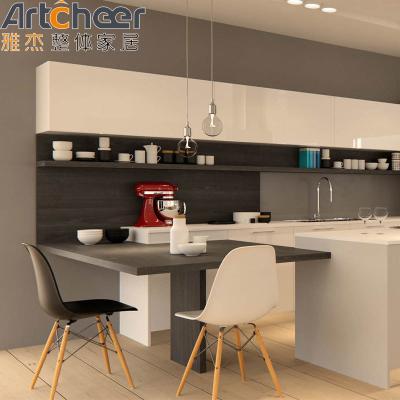 China Scandinavian Design Modular Kitchen Cabinet with Customized Color and Durable L Shape Kitchen Furniture for sale