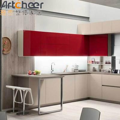China Modern Design L Shape Kitchen Cabinet Ready to Ship with Customized Color Options for sale