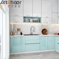 China Contemporary Design L Shape Kitchen Cabinet with Customized Color and Durable Construction for sale