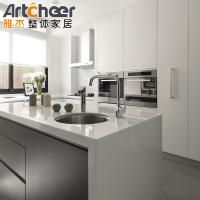 China Modern Design Kitchen Cabinet with Roller Shutter Door in Customized Color and Durable L Shape Series for sale