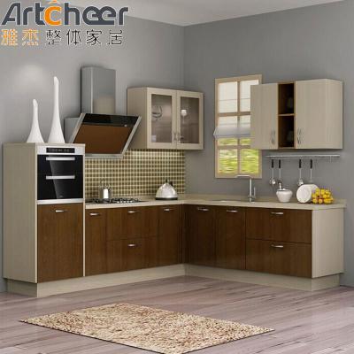 China Modern Lacquer Finish Kitchen Cabinet with Customized Color and Durable L Shape Cabinet Design for sale