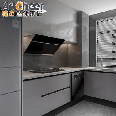 China Modern Design Customized Color Durable L Shape Kitchen Cabinet for Modular Kitchen Solutions for sale
