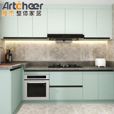 China Modern Design Custom Size L Shape Kitchen Cabinet with MDF Melamine Board for sale