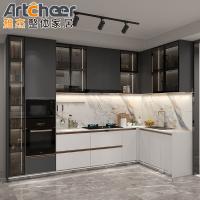 China Modern Design Ready to Assemble L Shape Kitchen Cabinet with Customizable Color for sale