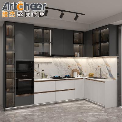 China Modern Design Ready to Assemble L Shape Kitchen Cabinet with Customizable Color for sale