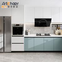 China Modern Design L Shape Kitchen Cabinet with Soft Closing Drawers and Custom Size for sale