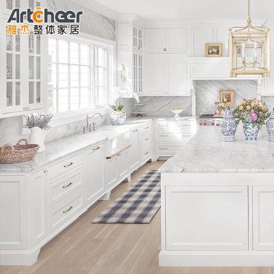 China Minimalist Design Custom Size L Shape Kitchen Cabinet with Eco-Friendly Material for sale