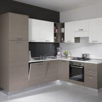 China Wall Mounted Eco-Friendly L Shape Kitchen Cabinet with 5 Year Warranty for sale