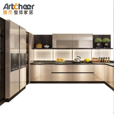 China Modern L Shape Kitchen Cabinet with Customized Color Eco-Friendly Material and 3 Years Guarantee for sale